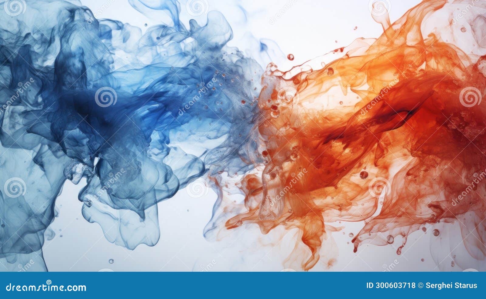 Two Different Colored Liquids are Being Mixed Together in a Container ...