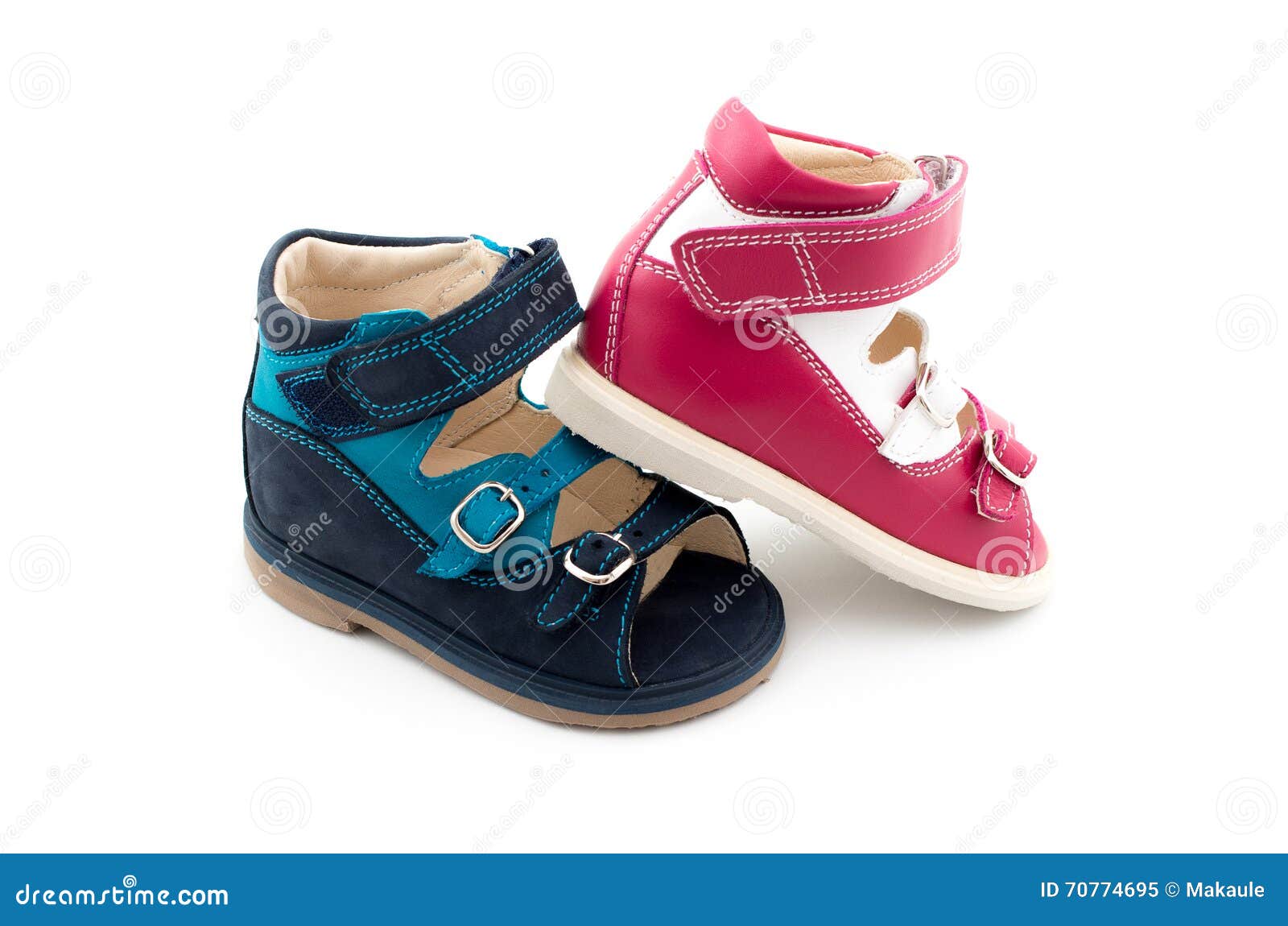 Two Different Colors of Babies Shoes Stock Image - Image of skin, heel ...