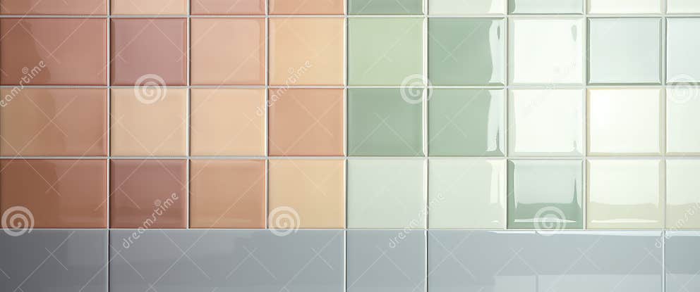 Two Different Colors of Tile Against the Wall Stock Illustration ...