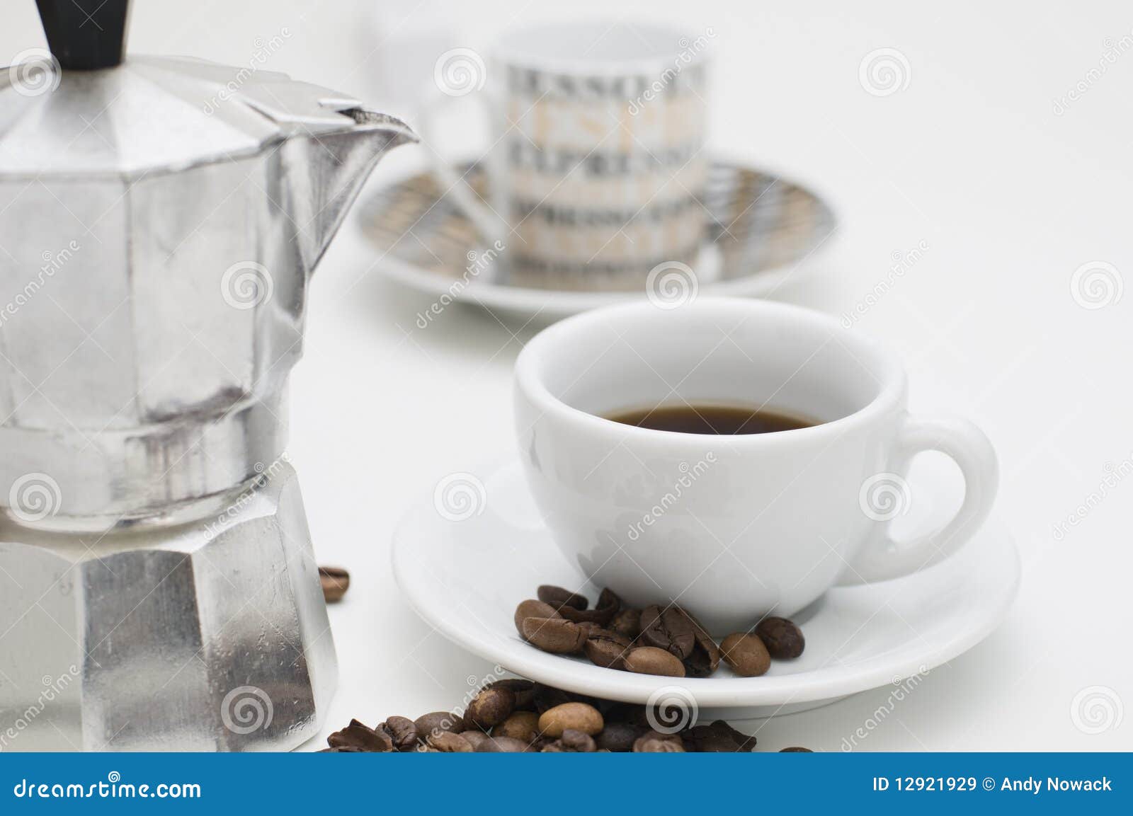 Two different cups stock image. Image of angle, breakfast - 12921929