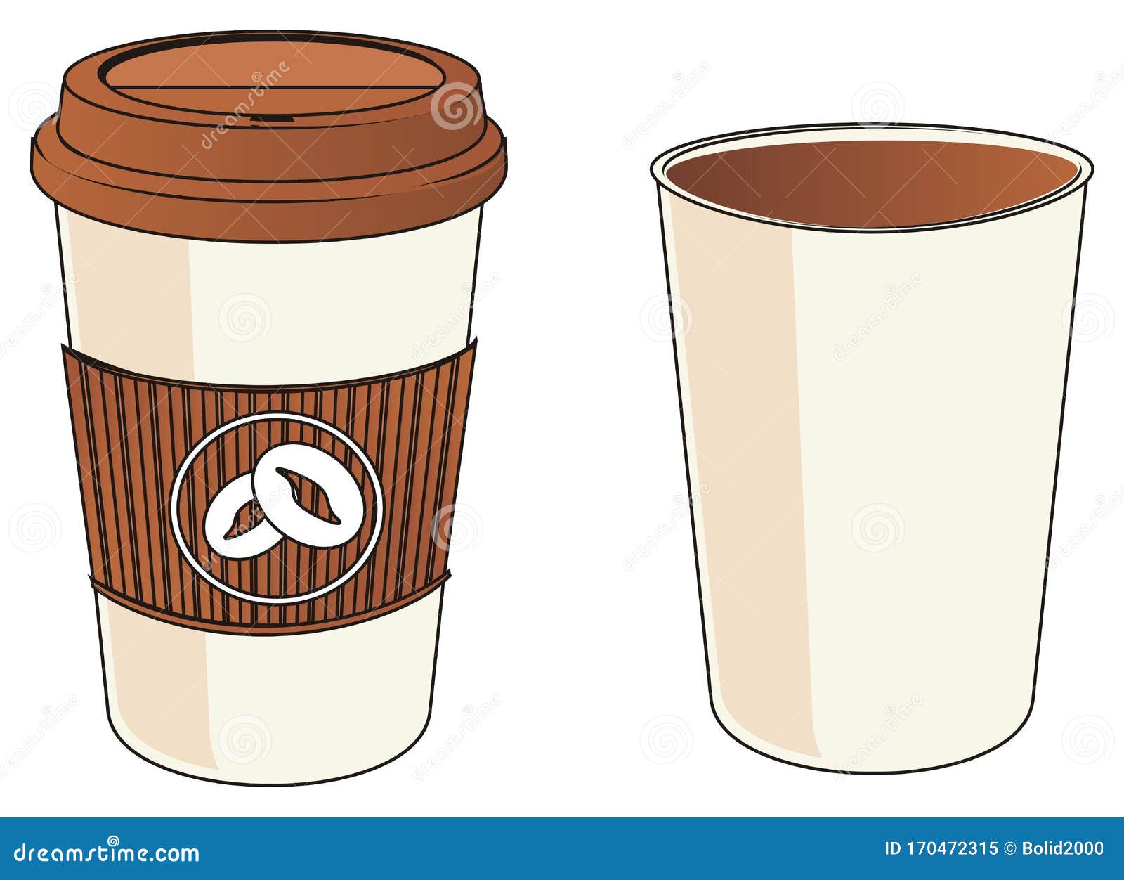 Two different cups stock illustration. Illustration of cups - 170472315