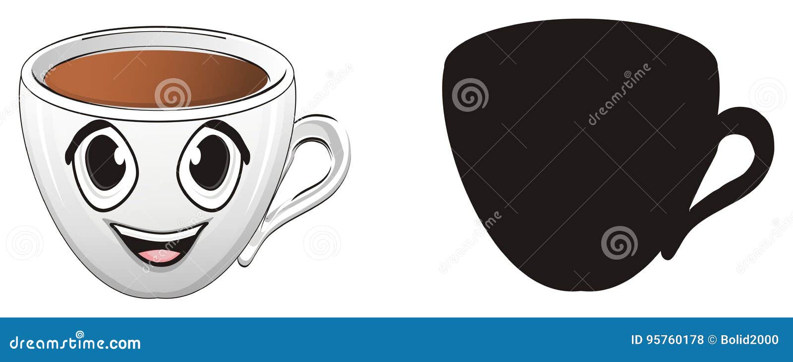 Two different cups stock illustration. Illustration of coffee - 95760178