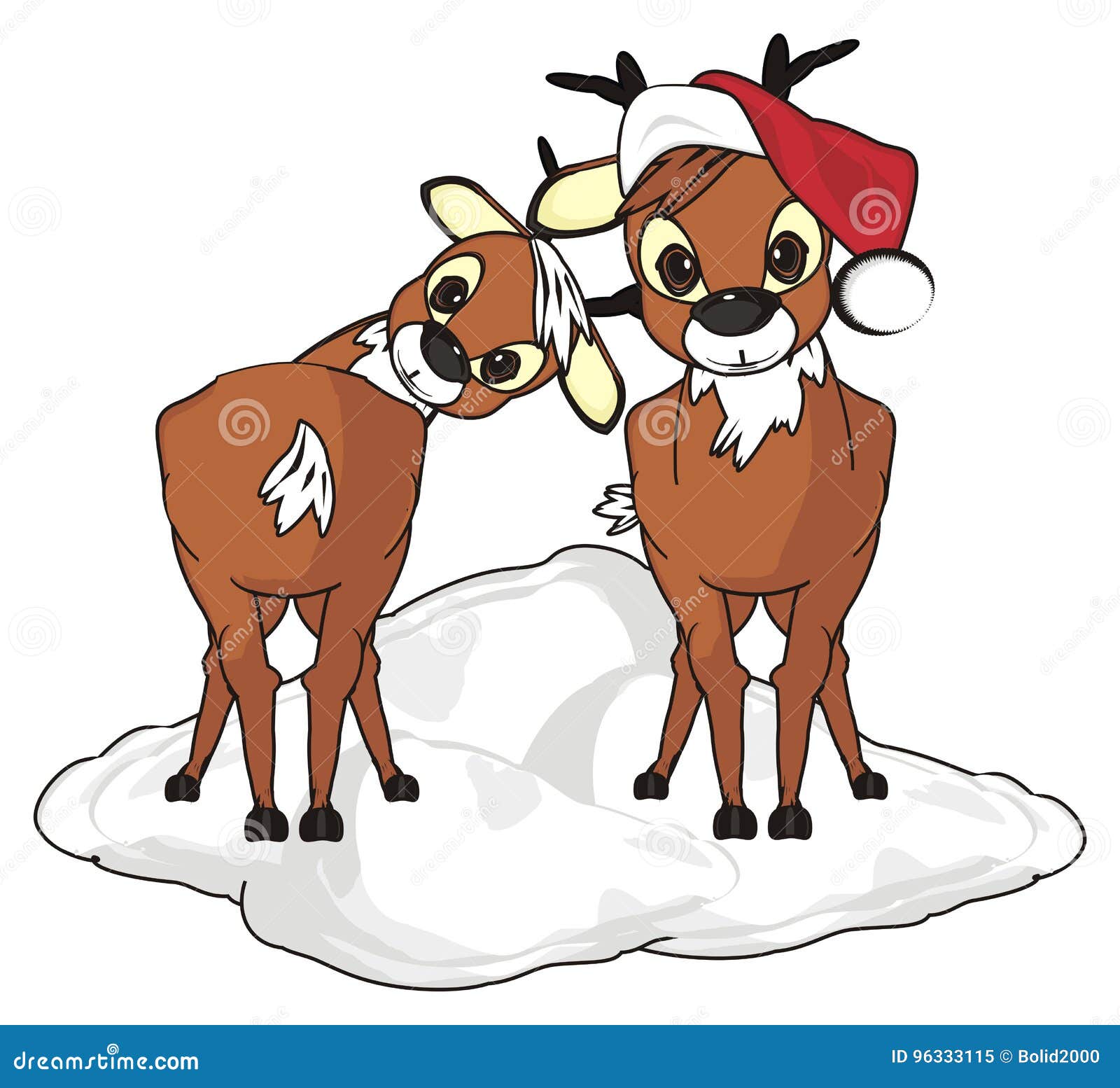 Two different deers stock illustration. Illustration of pair - 96333115