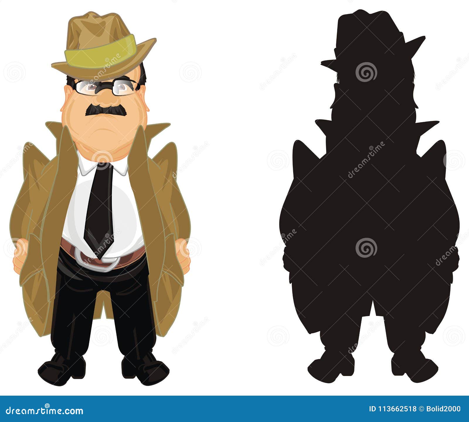 Two different detectives stock illustration. Illustration of solid ...