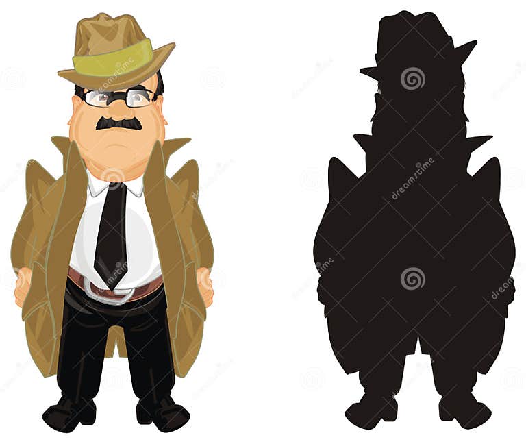 Two different detectives stock illustration. Illustration of solid ...