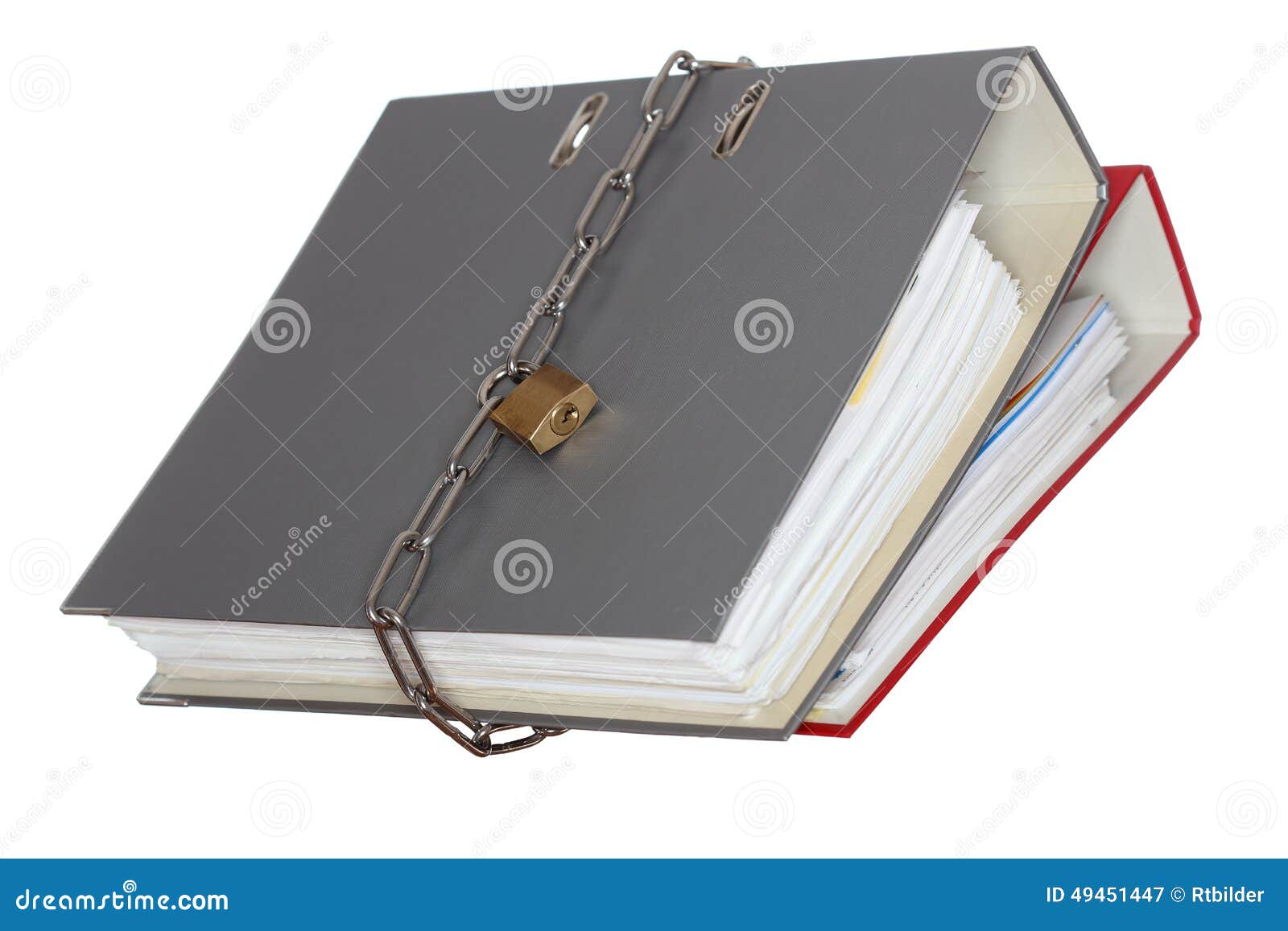 Two Different Folders with Chain Stock Image - Image of keeper, crime ...