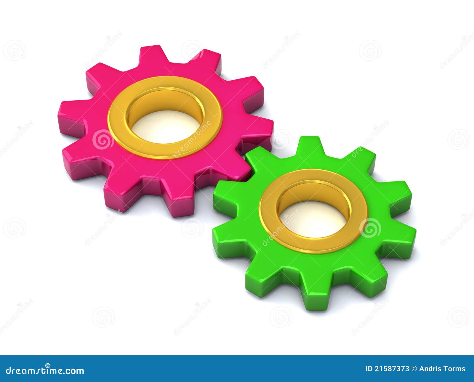 Two Different Gears Together 3d Stock Illustration - Illustration of ...
