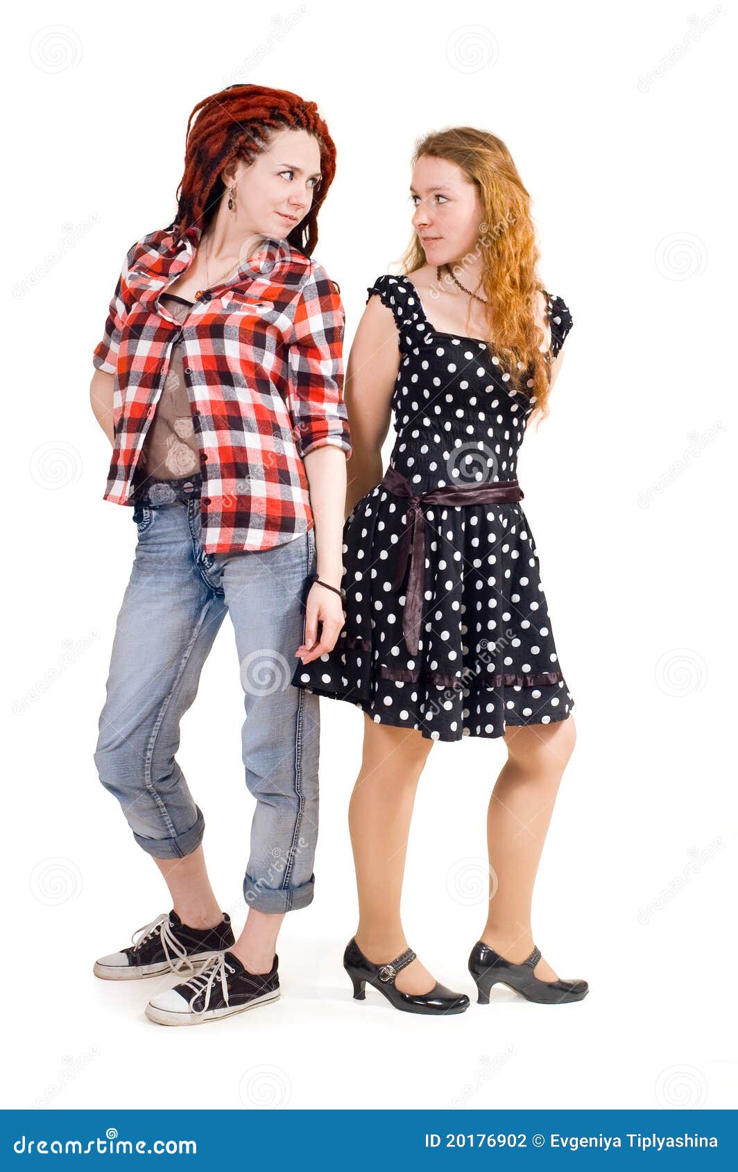 Two different girls stock photo. Image of informal, distinction - 20176902