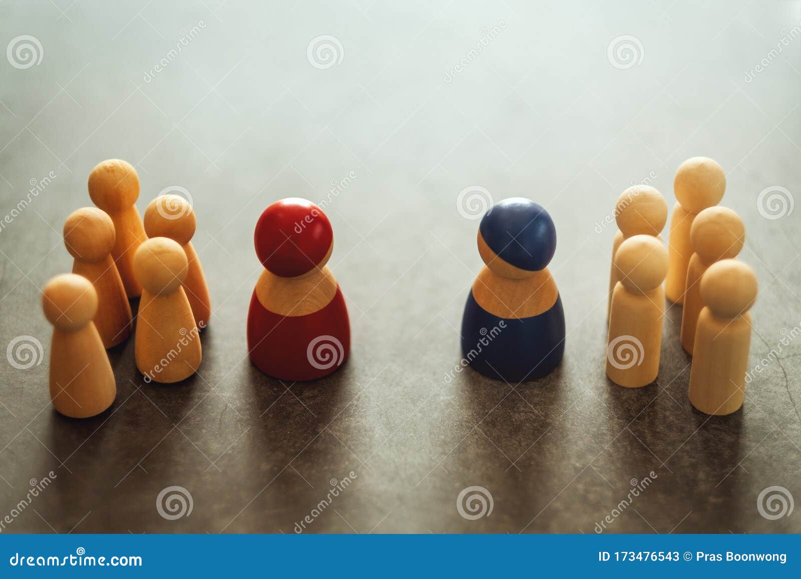 Two Different Groups of People Standing Facing To Each Other for ...