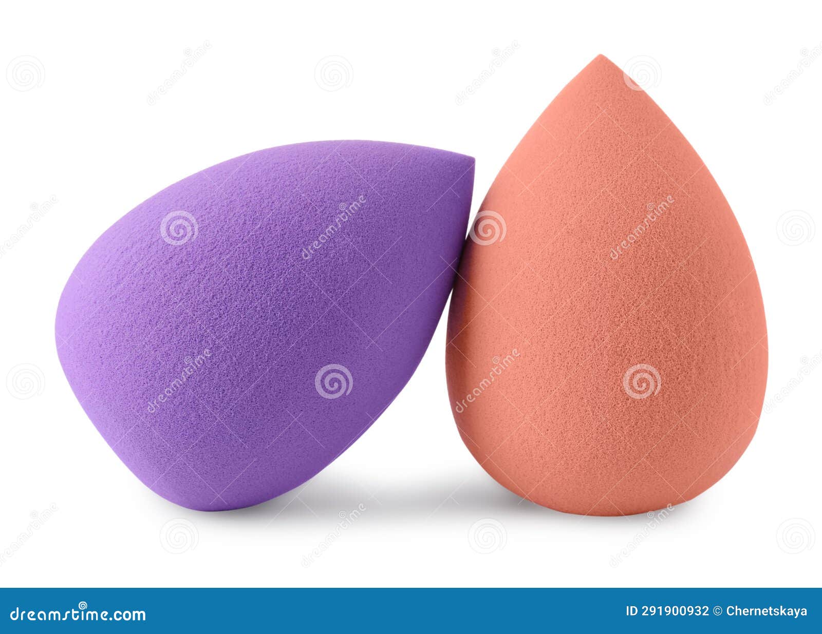 Two Different Make Up Sponges Isolated on White Stock Photo - Image of ...