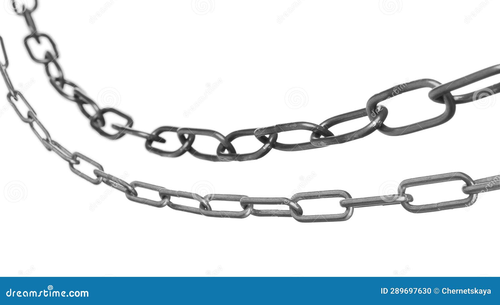 Two Different Metal Chains Isolated on White Stock Illustration ...