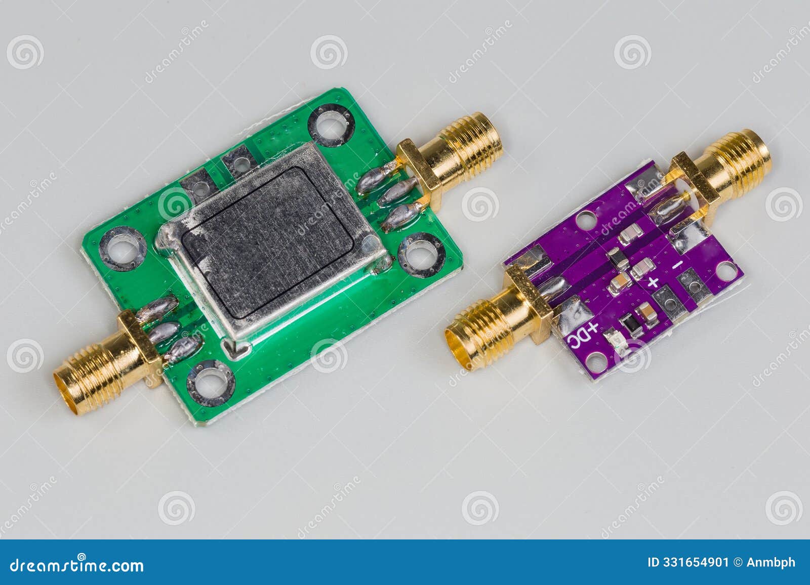 Two Different Miniature Electronic Units with High-frequency Coaxial ...
