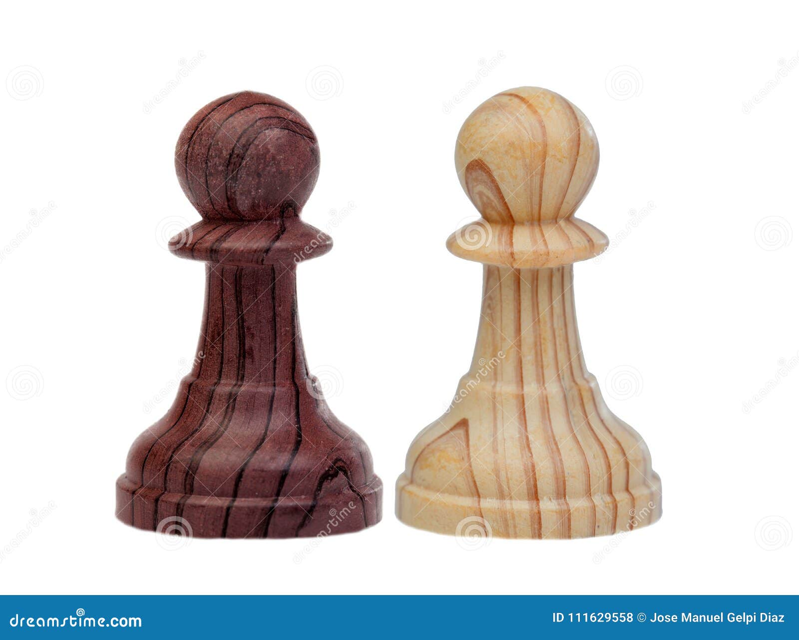 Two Different Pawns of Chess Stock Photo - Image of isolated ...
