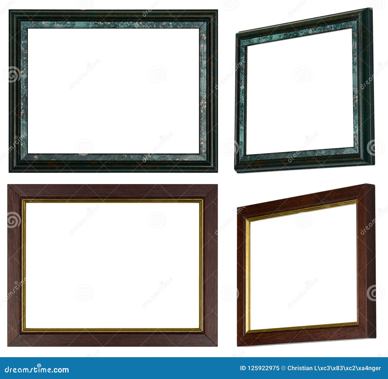 Two Picture Frames, Each with Two Perspectives Stock Illustration ...