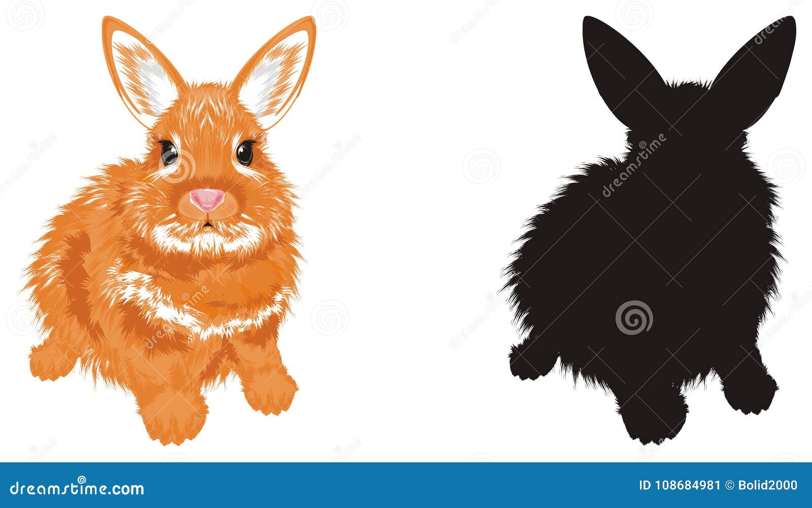 Two different rabbits stock illustration. Illustration of rabbit ...