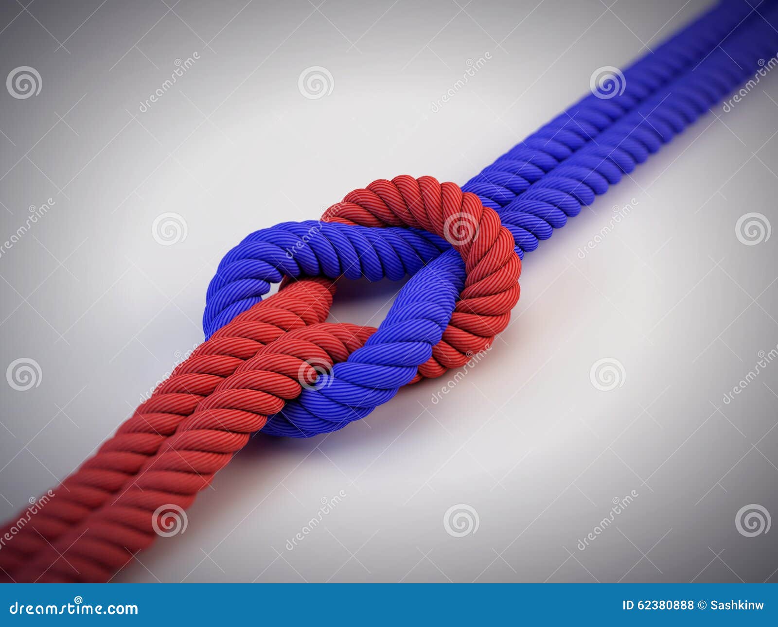 Two Different Ropes with Knot Stock Illustration - Illustration of ...