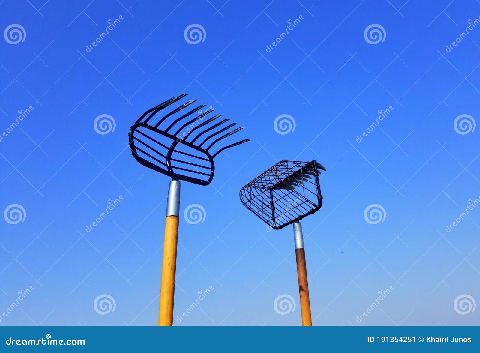 Two Sizes of Clamming Rake and Shovel Stock Image - Image of sizes ...