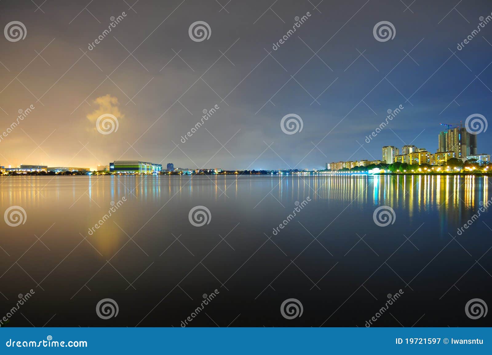 Two Different Sky Colours at Night Stock Image - Image of distinguish ...