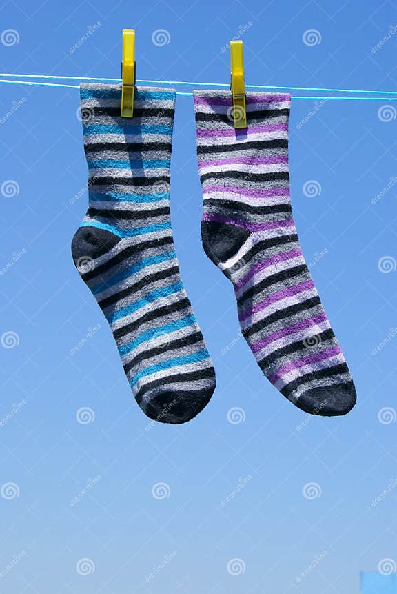 Two different socks stock image. Image of clothing, splash - 36632663