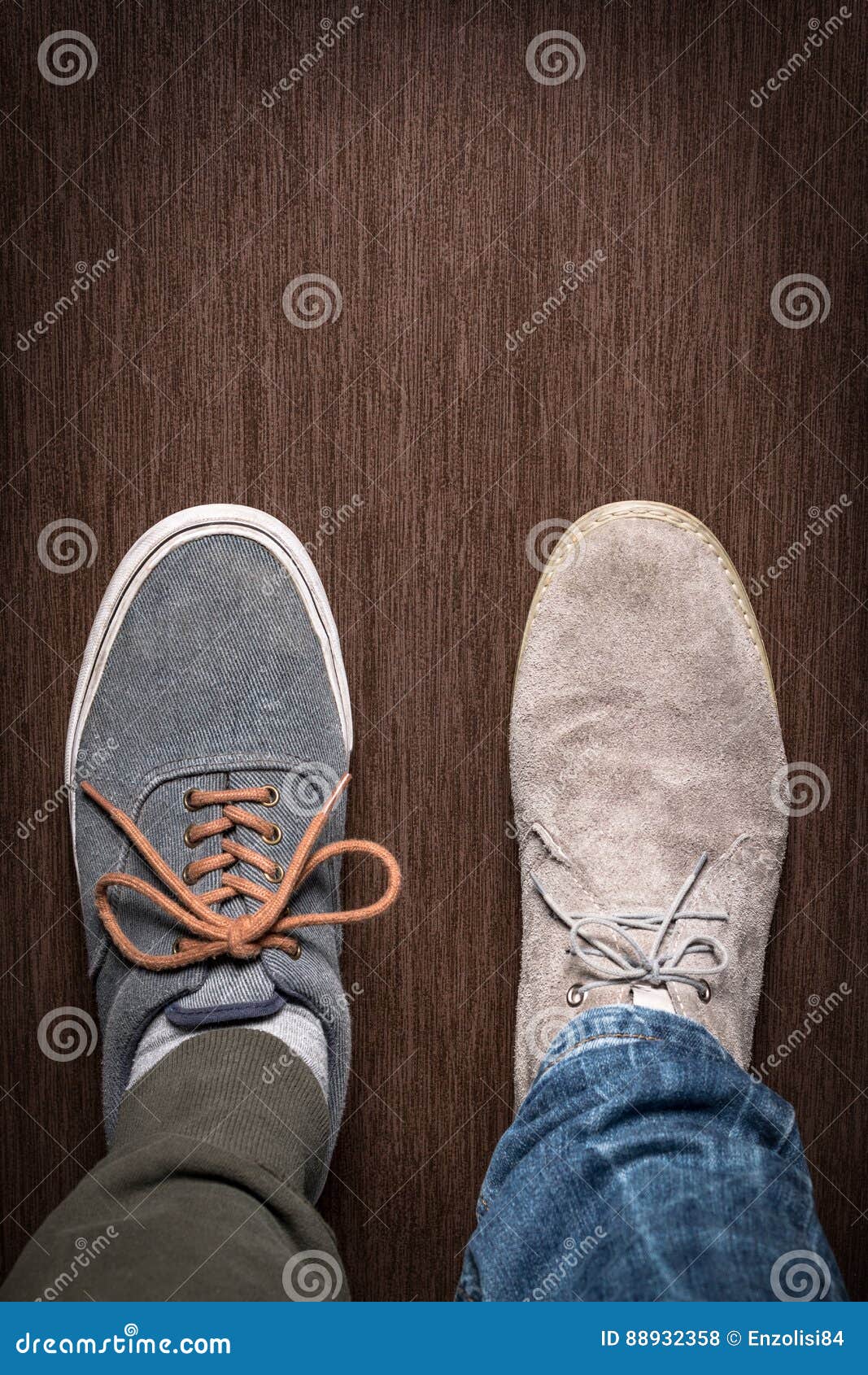 Two Different Style of Shoes Stock Photo - Image of footwear, business ...