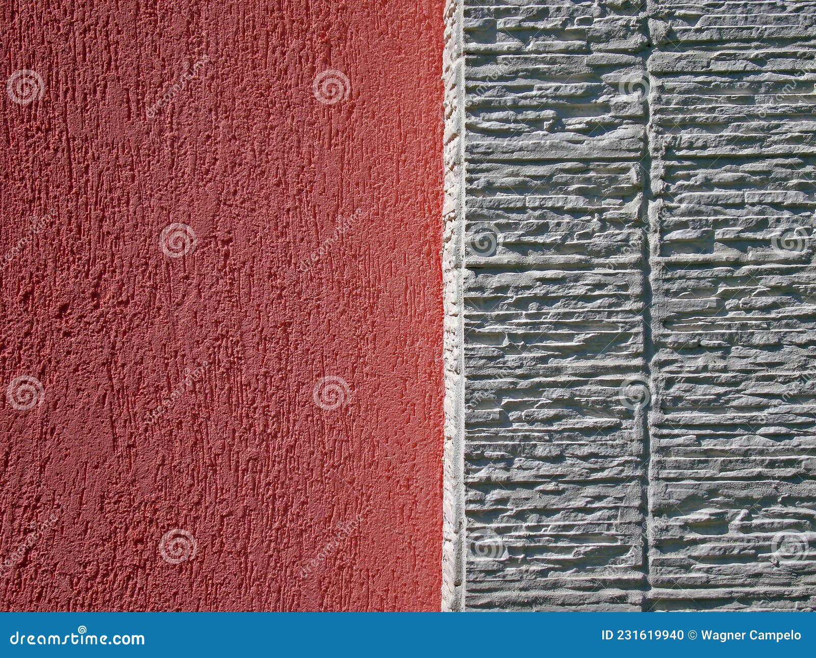 Two Different Textures on Wall Stock Photo - Image of cement, irregular ...