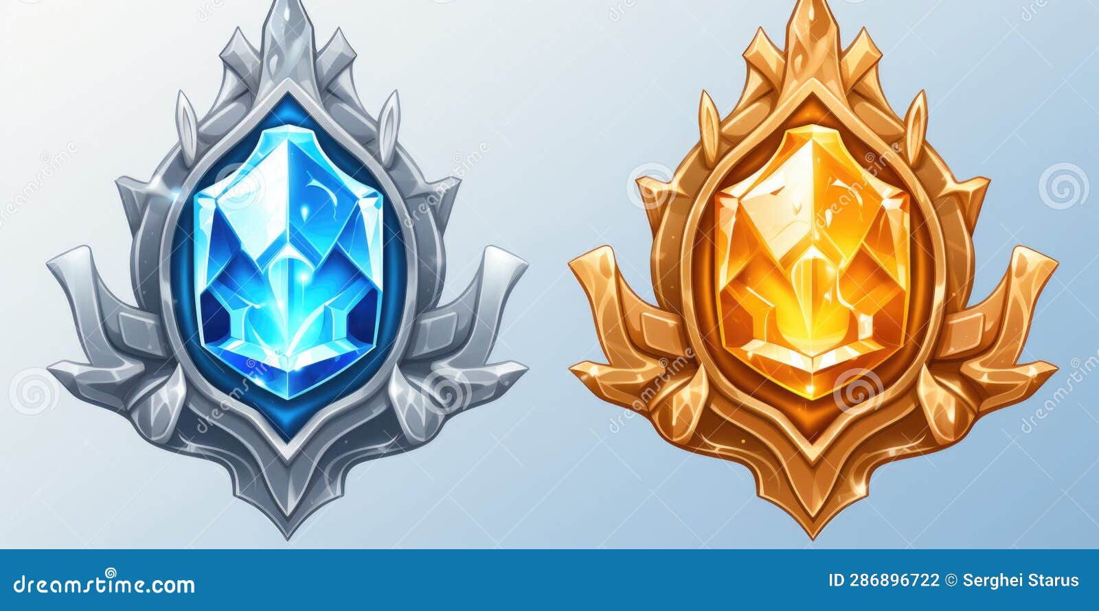 Two Different Types of Badges with Different Colors. Generative AI ...