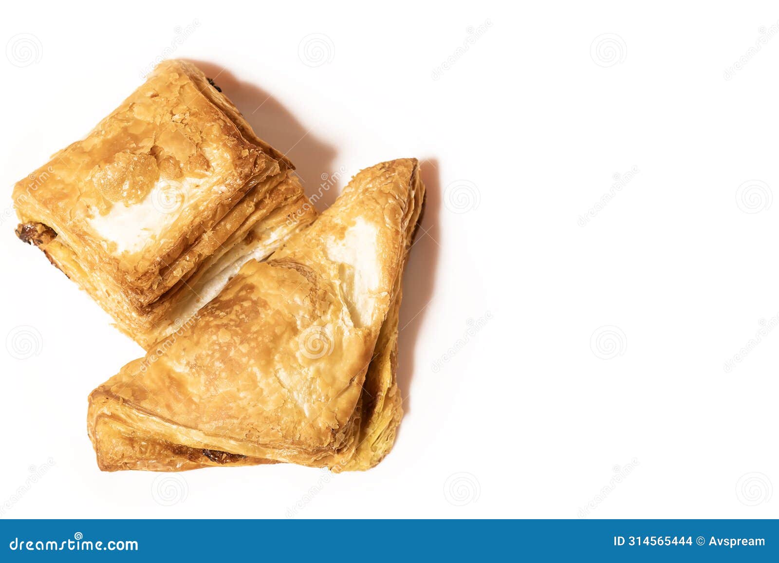 Two Different Types of Crunchy Veg Puff Pieces on White Background ...
