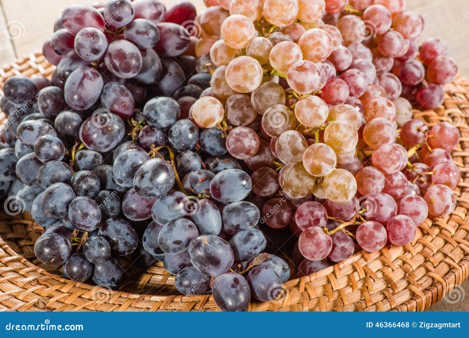 Two Different Types of Grapes on Tray Stock Photo - Image of ...