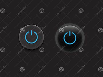 Two Different Types of Power Button Stock Illustration - Illustration ...