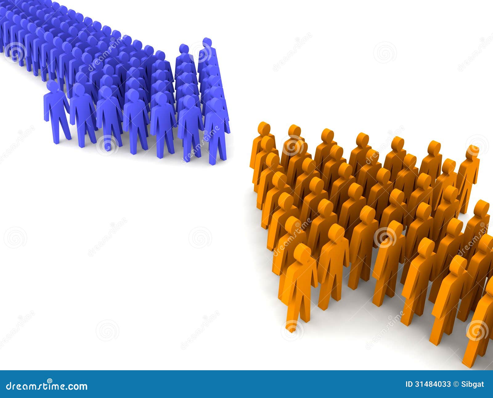 Two Different Working Groups. Stock Illustration - Illustration of ...