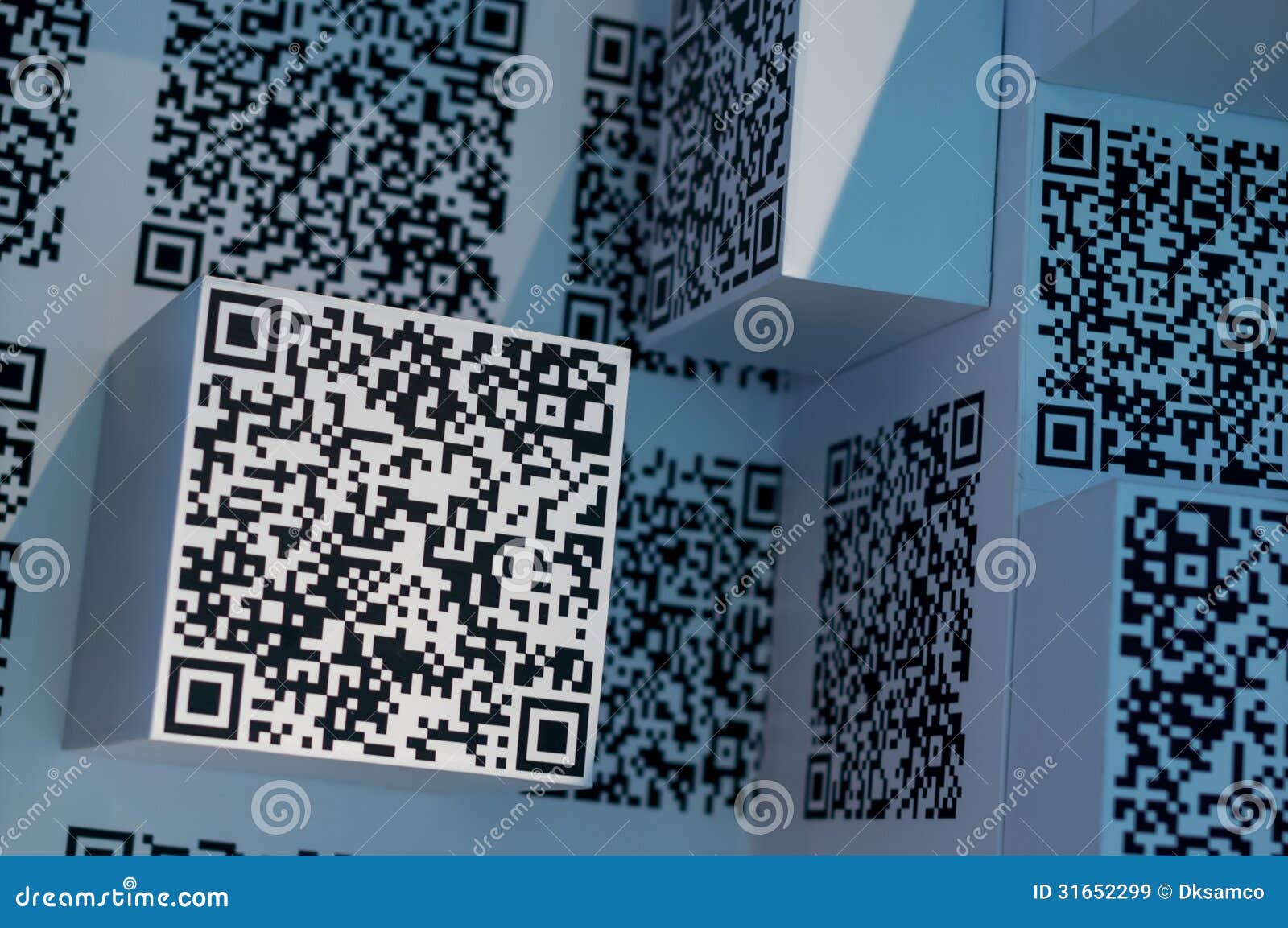 Two-dimension Code Blue Science And Technology Wallpaper Background ...