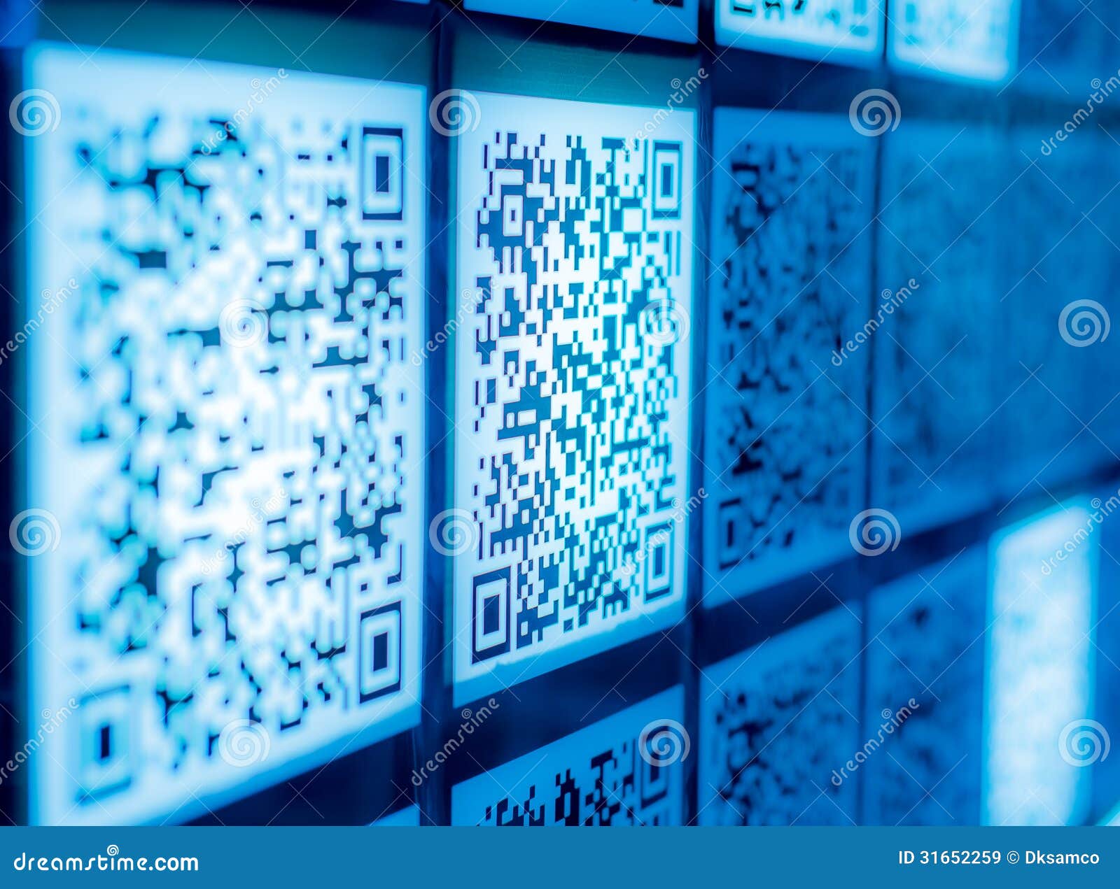 Two-dimension Code Blue Science and Technology Wallpaper Background ...