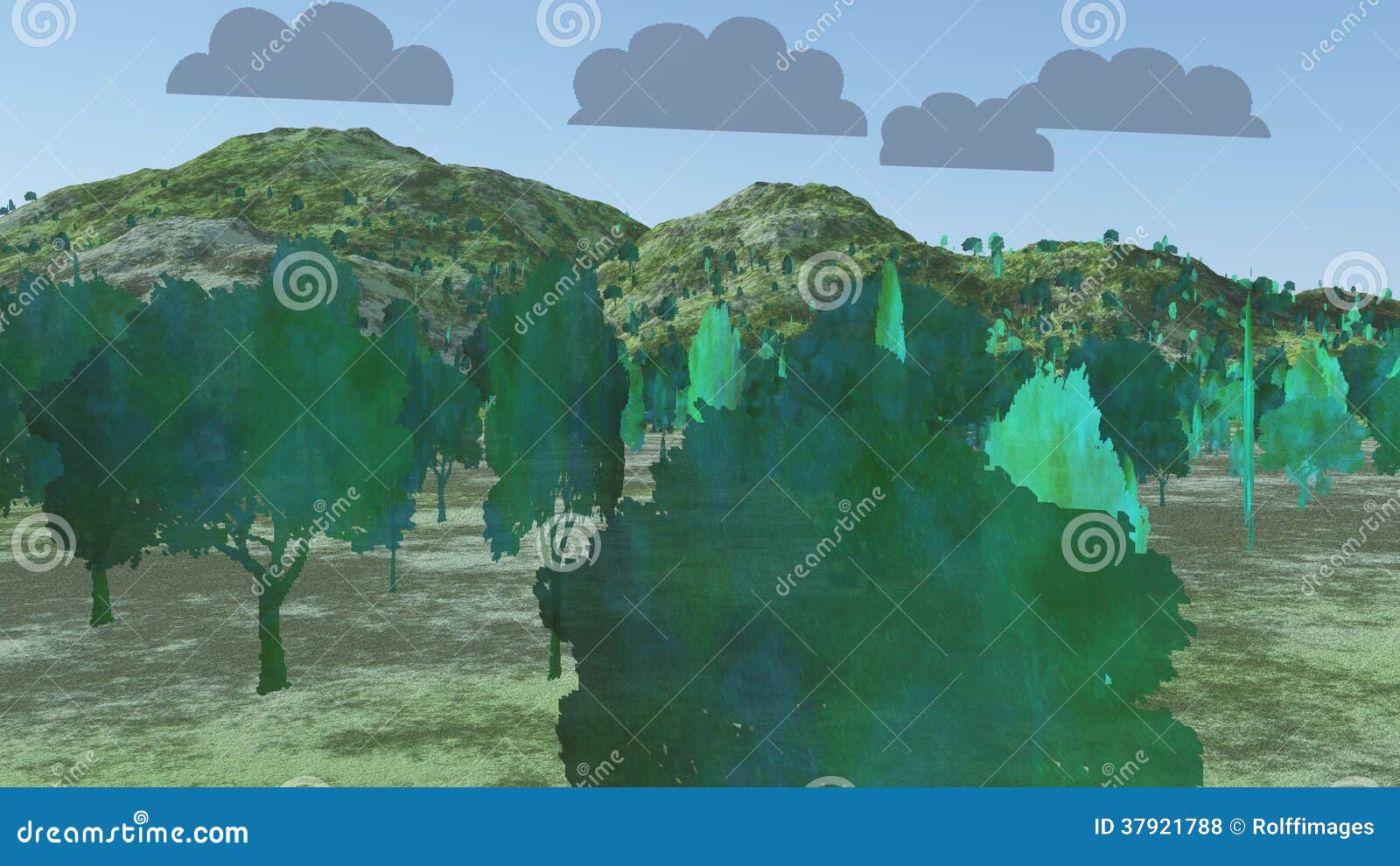 Two Dimension Trees stock illustration. Illustration of park - 37921788