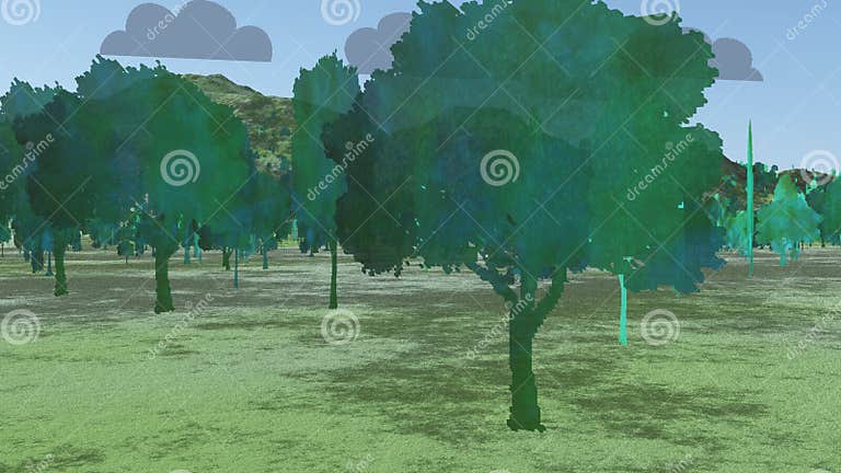 Two Dimension Trees stock illustration. Illustration of forest - 38877362
