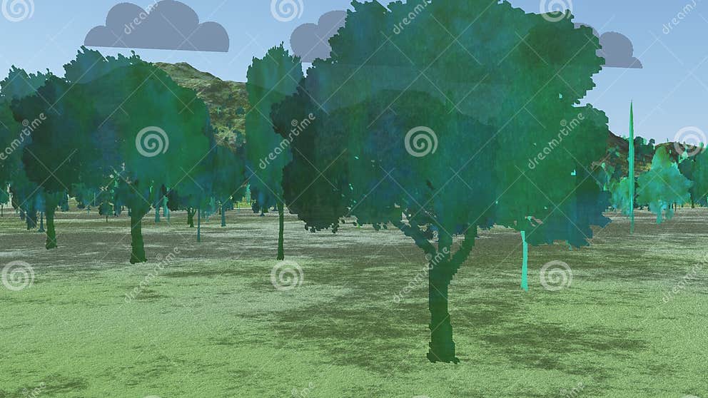Two Dimension Trees stock illustration. Illustration of forest - 38877362