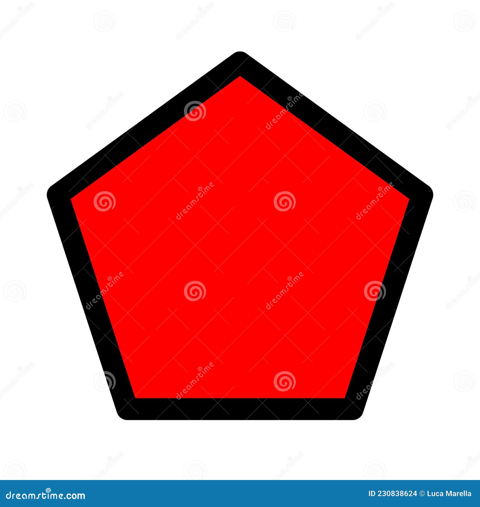 Pentagon Shape Vector Illustration Stock Vector - Illustration of ...