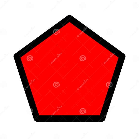 Pentagon Shape Vector Illustration Stock Vector - Illustration of ...