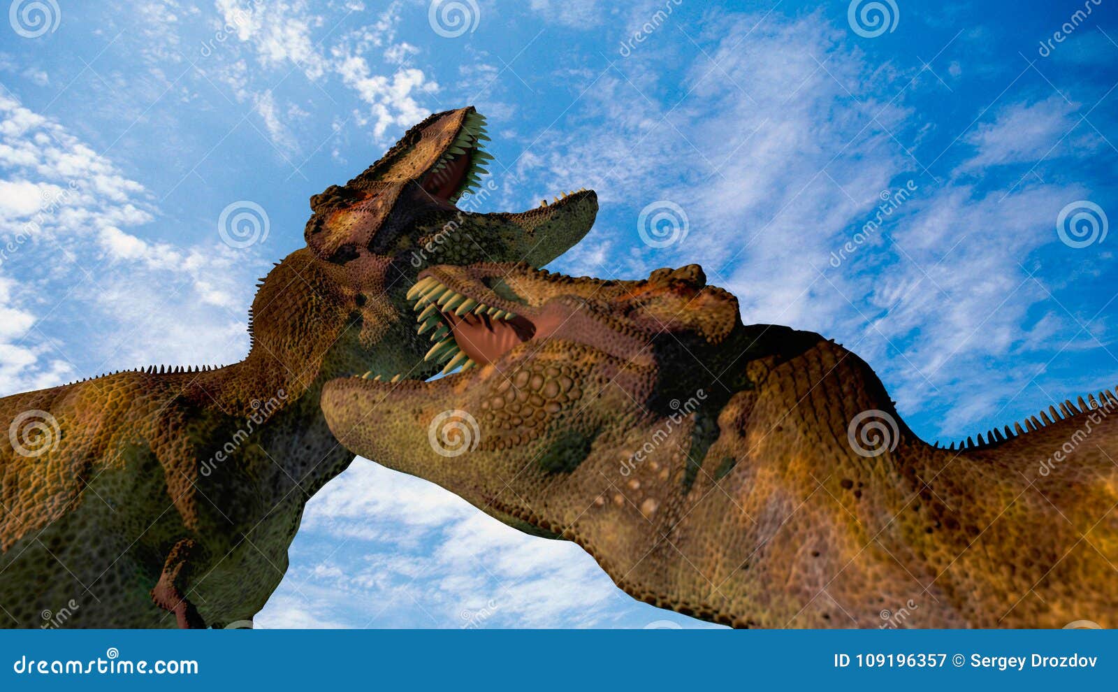 Two dinosaurs stock illustration. Illustration of hunter - 109196357