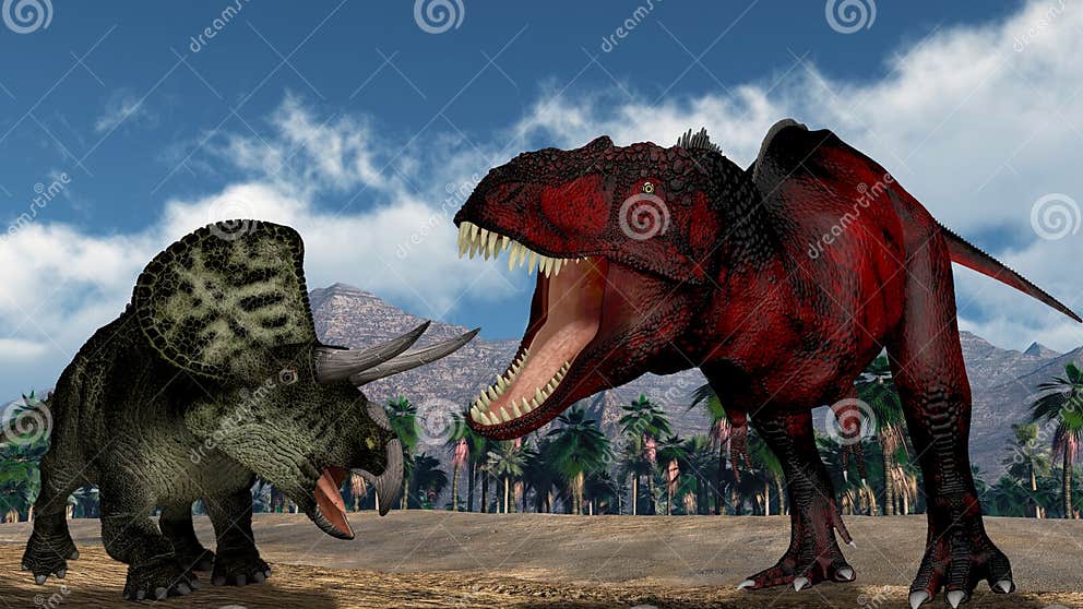 Two dinosaurs stock illustration. Illustration of reptile - 30667414