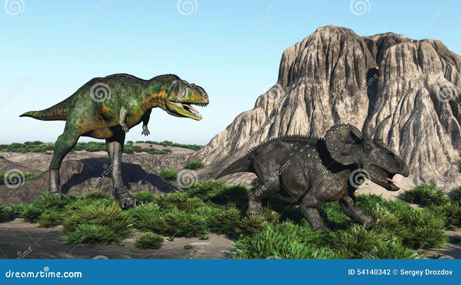 Two Dinosaurs Stock Photography | CartoonDealer.com #54140342