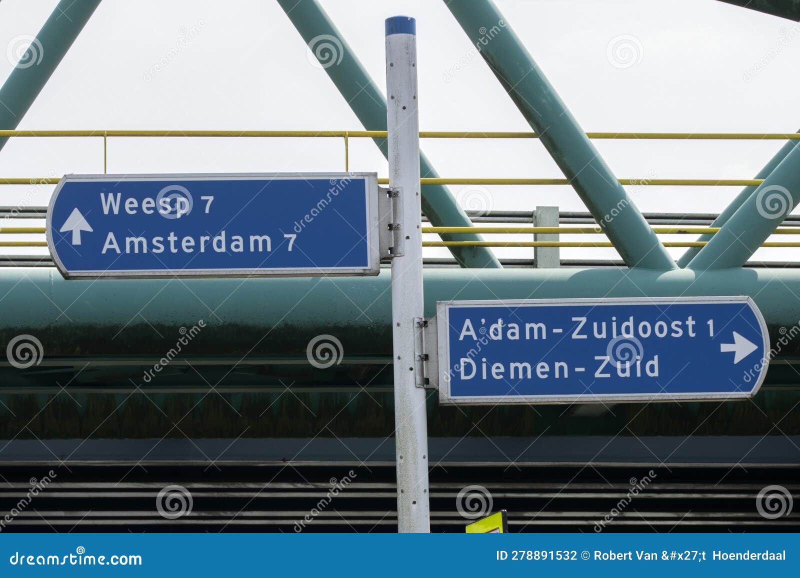 Two Direction Signs at Diemen the Netherlands 14-5-2023 Editorial ...