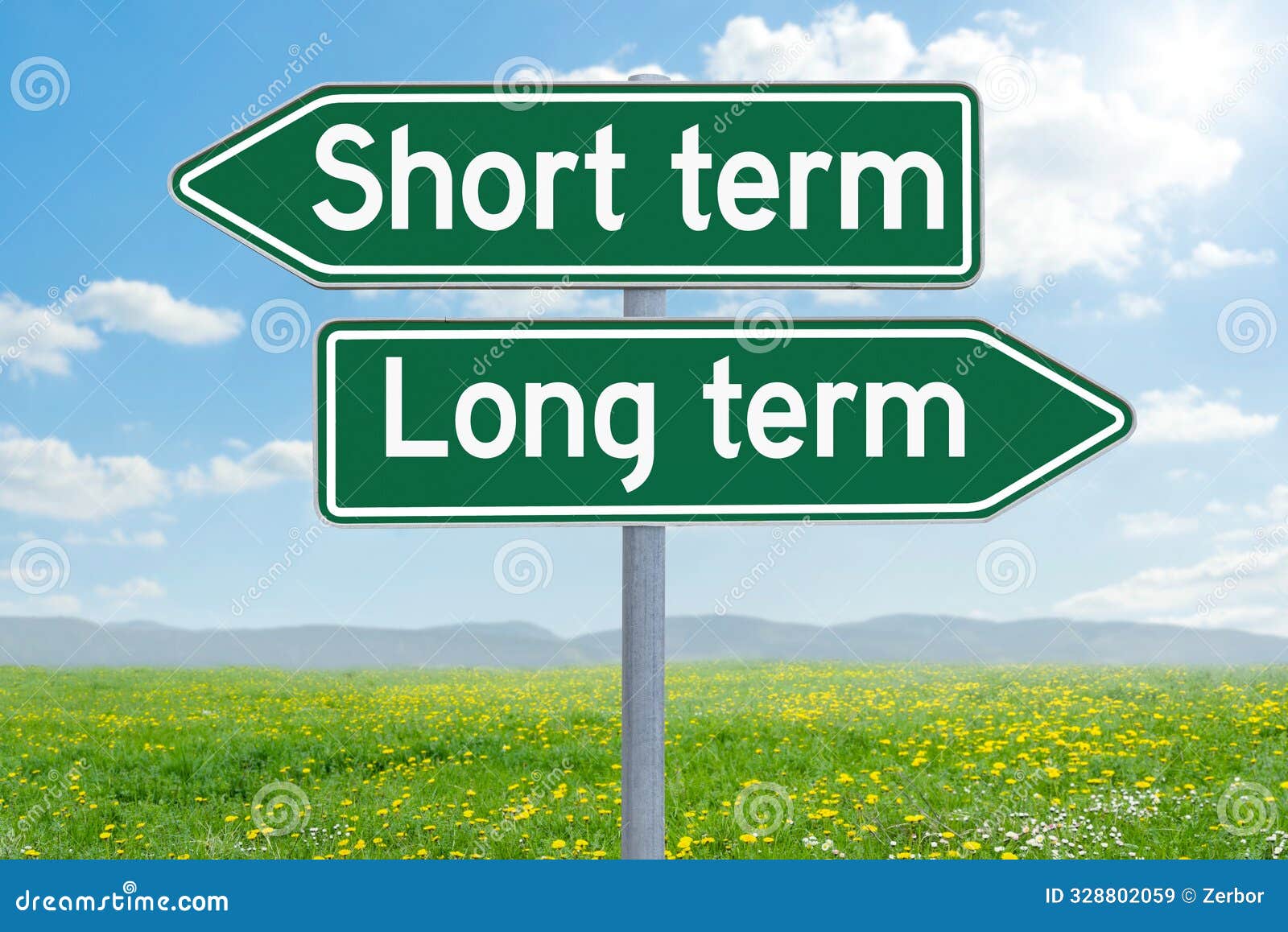 Short term or Long term stock image. Image of management - 328802059