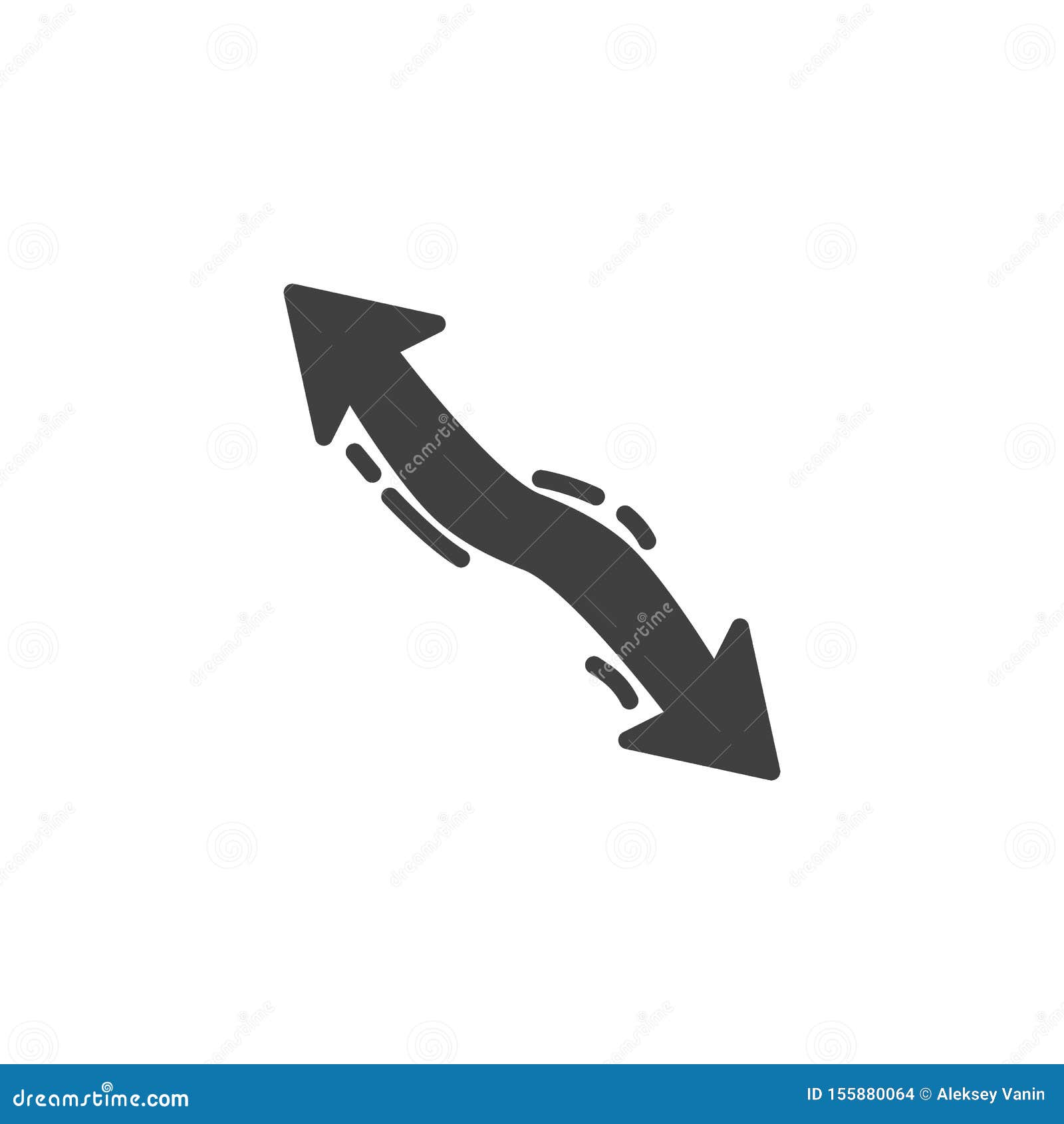 Two Directional Arrow Vector Icon Stock Vector - Illustration of design ...