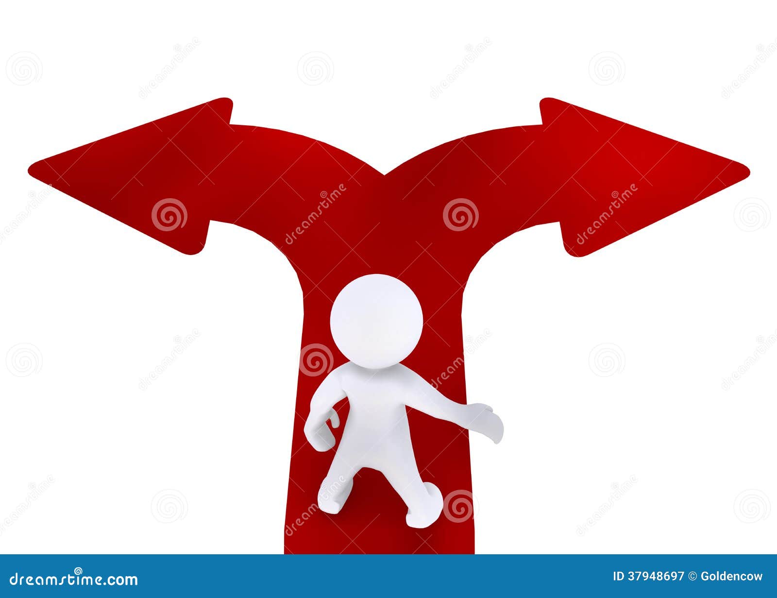 Two directions stock illustration. Illustration of human - 37948697