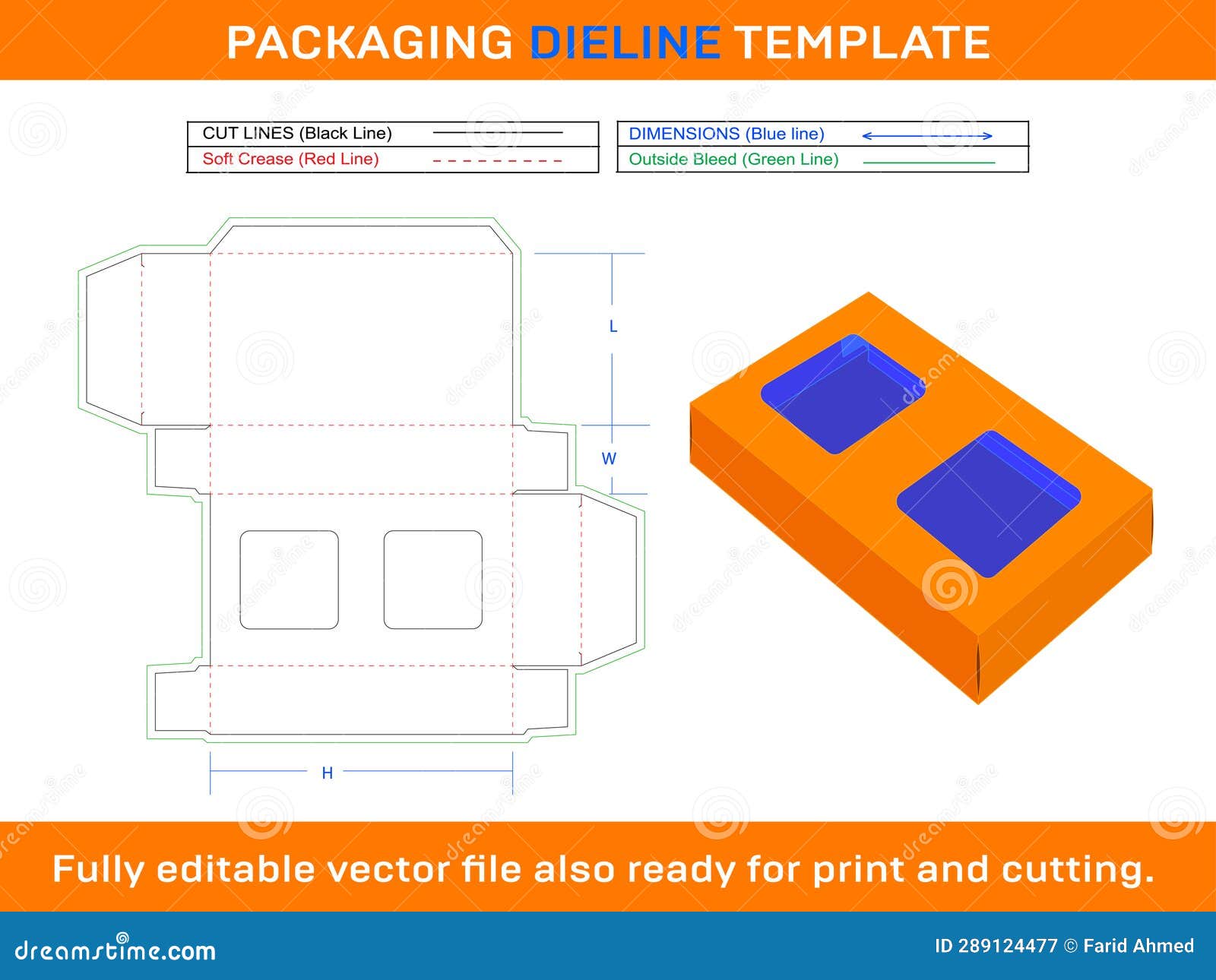 Two Display Soap Box, Dieline Template Stock Illustration ...