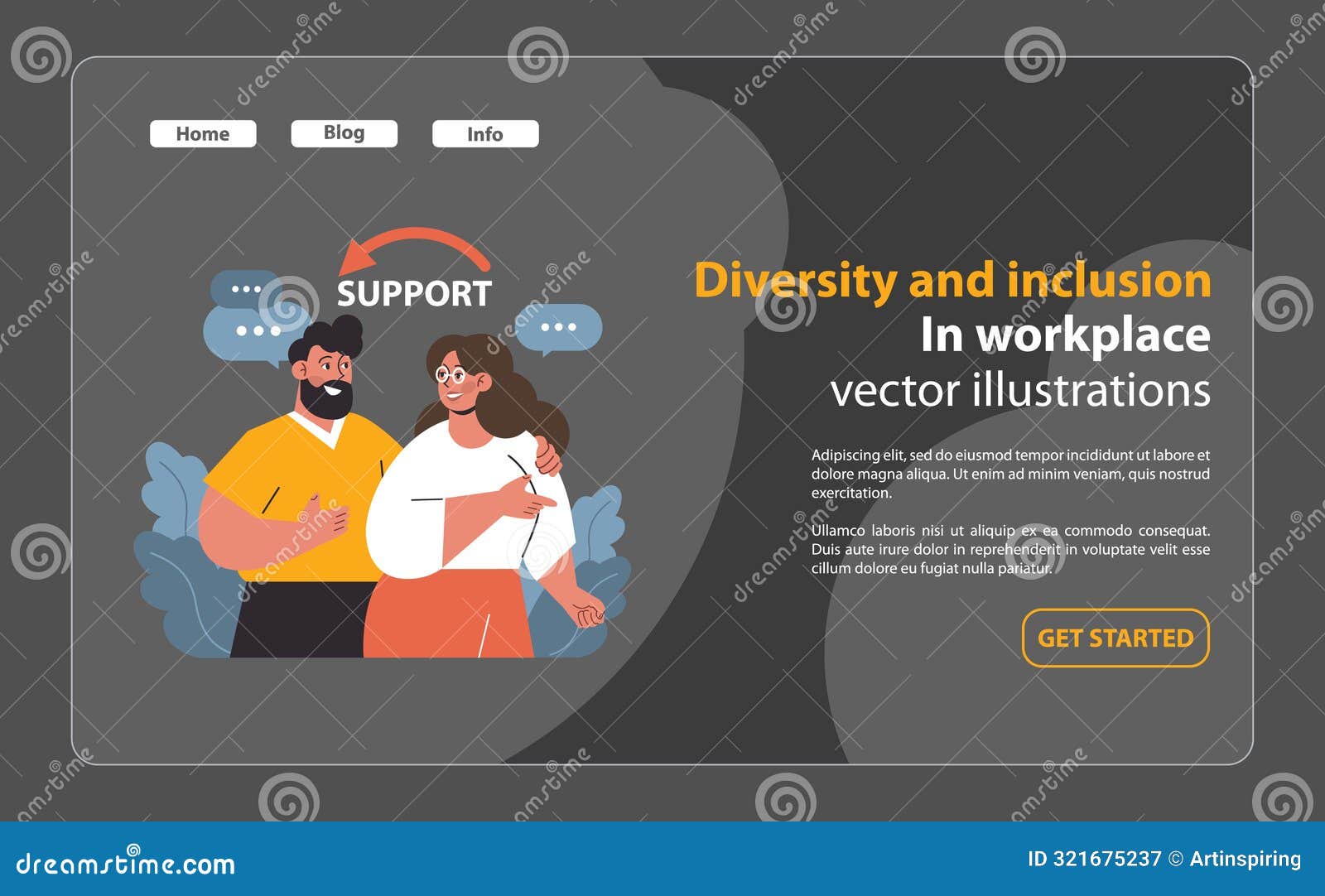 Two Diverse Colleagues Share a Stock Vector - Illustration of vector ...