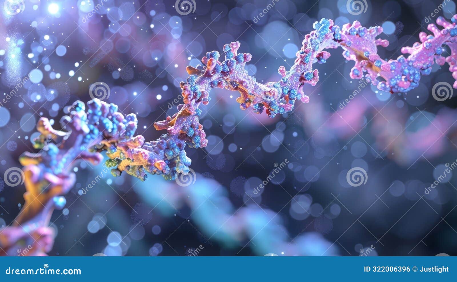 Two DNA Strands Being Replicated Simultaneously with Polymerase Enzymes ...