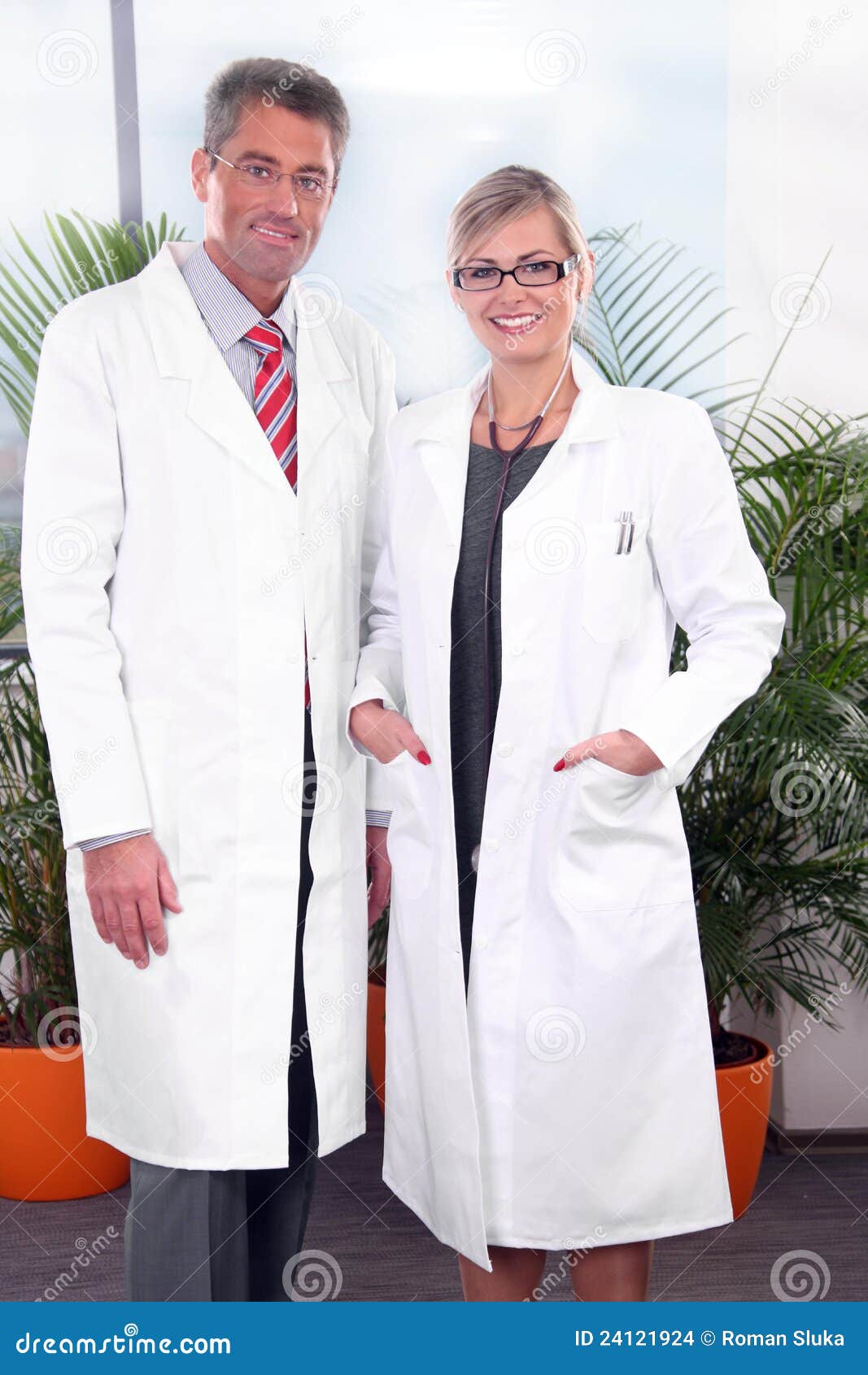 Two doctors stock photo. Image of hospital, female, intern - 24121924