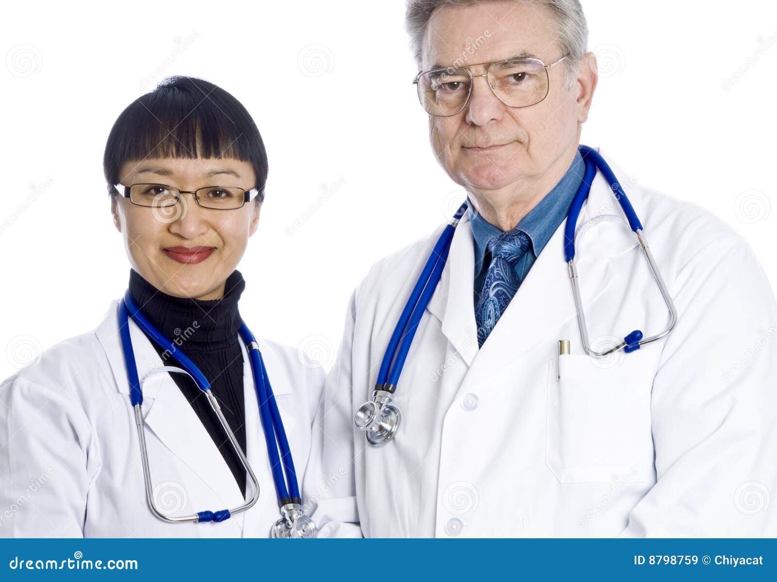 Two Doctors stock image. Image of isolated, medicine, glasses - 8798759