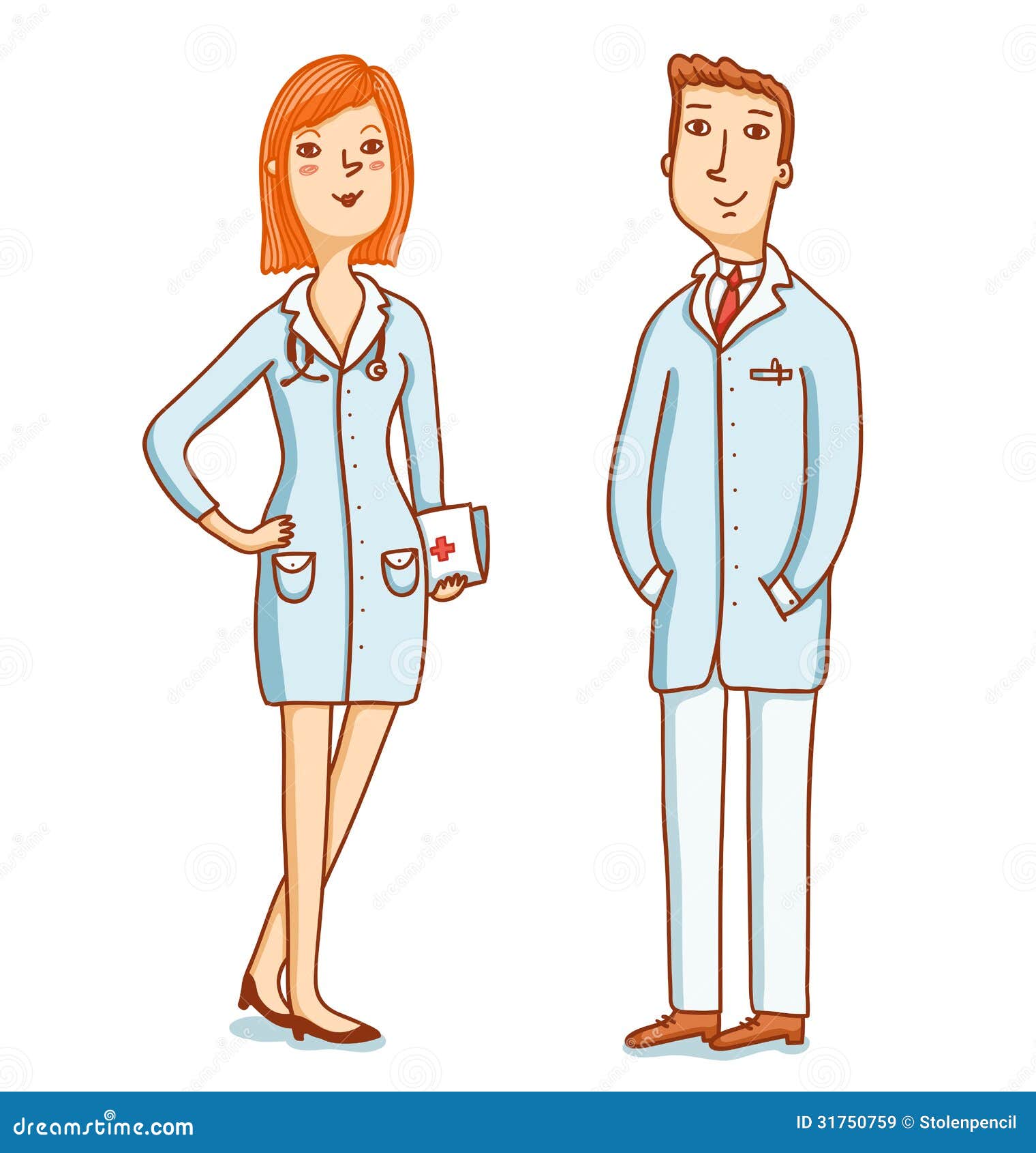 Two doctors characters stock vector. Illustration of medic - 31750759